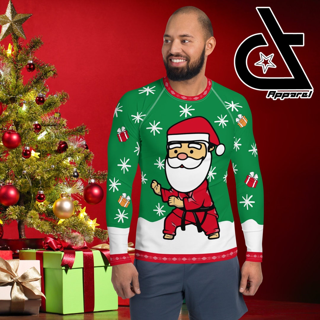 Grapplin' Santa Christmas Rash Guard Men's/women's/kids BJJ - Etsy