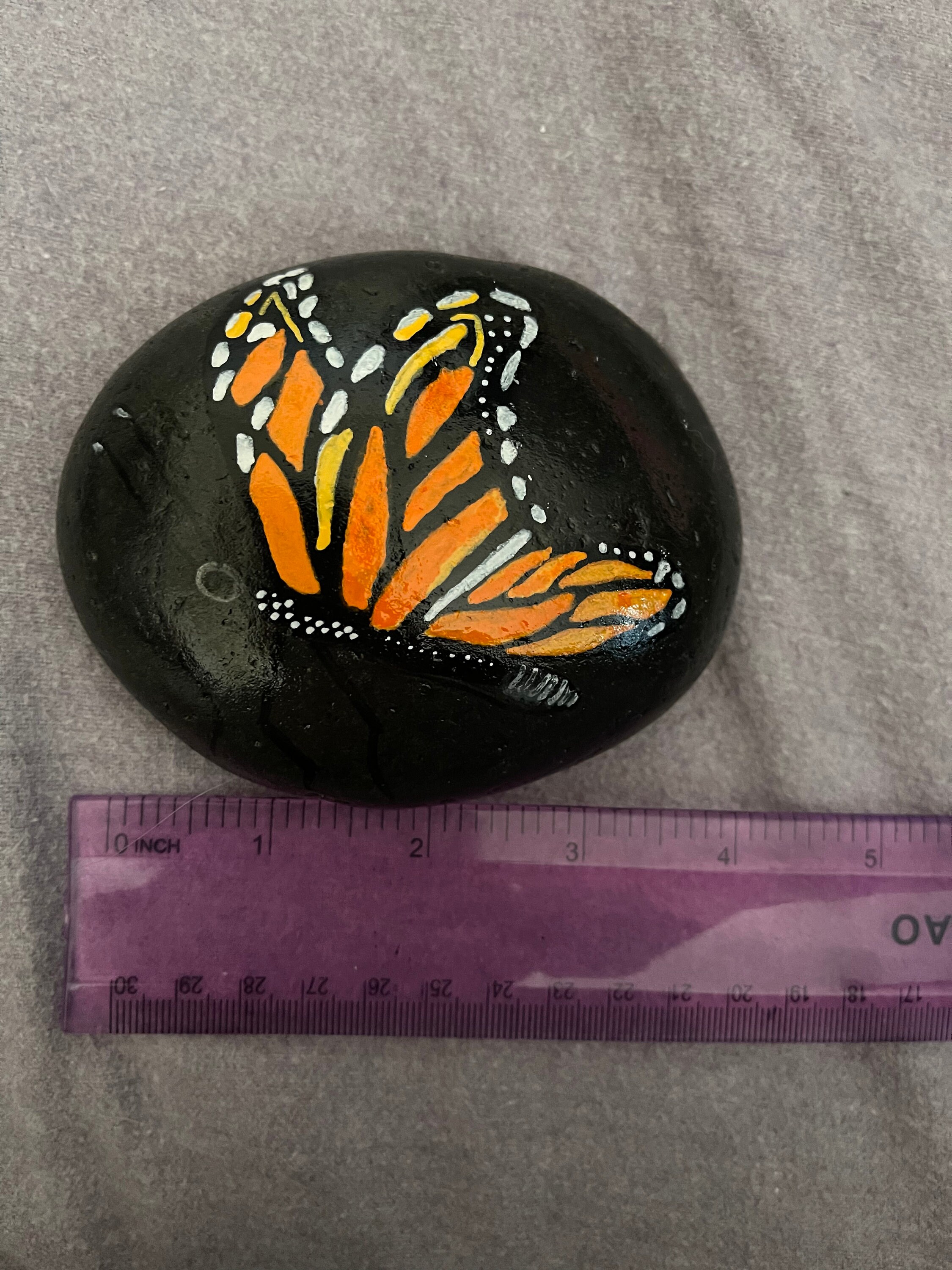 Hand Painted Monarch Butterfly Garden Stone - Etsy