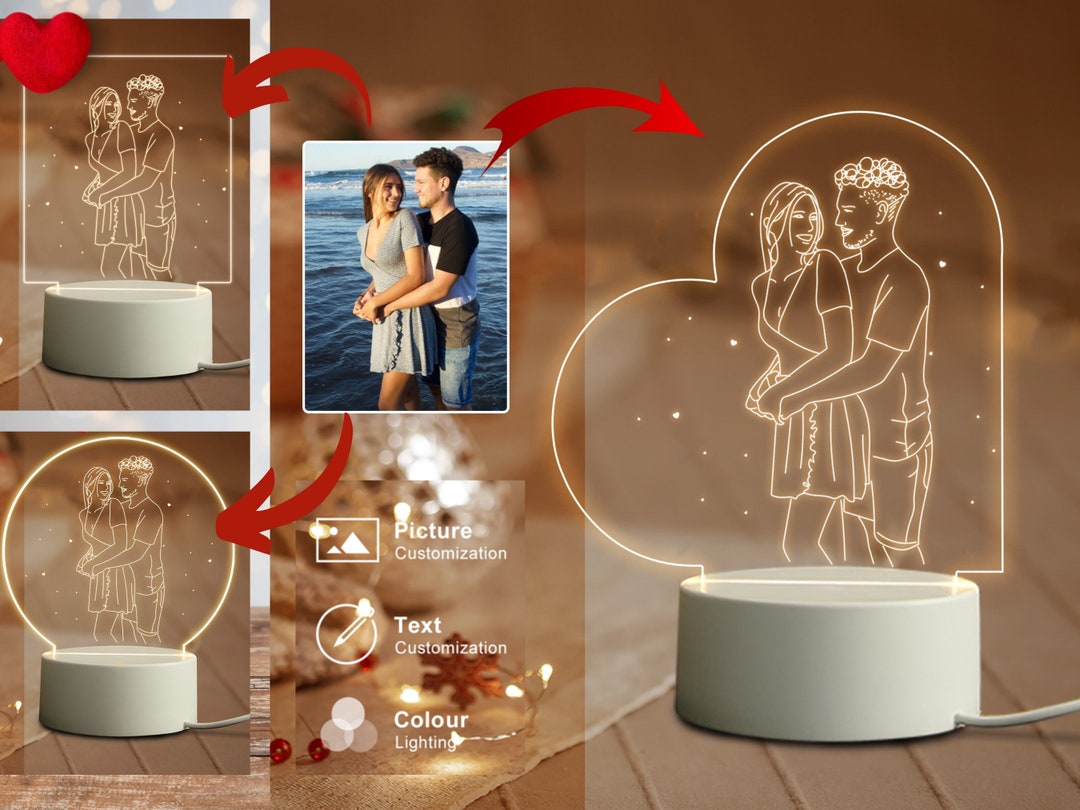 Custom Photo Lampcustom Led Lamp Personalised 3D Photo Lamp - Etsy