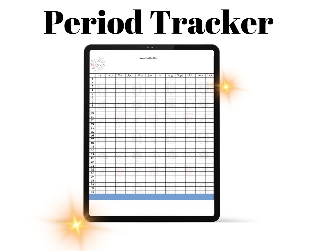 Digital Period Tracker, Goodnotes Period Tracker - Etsy