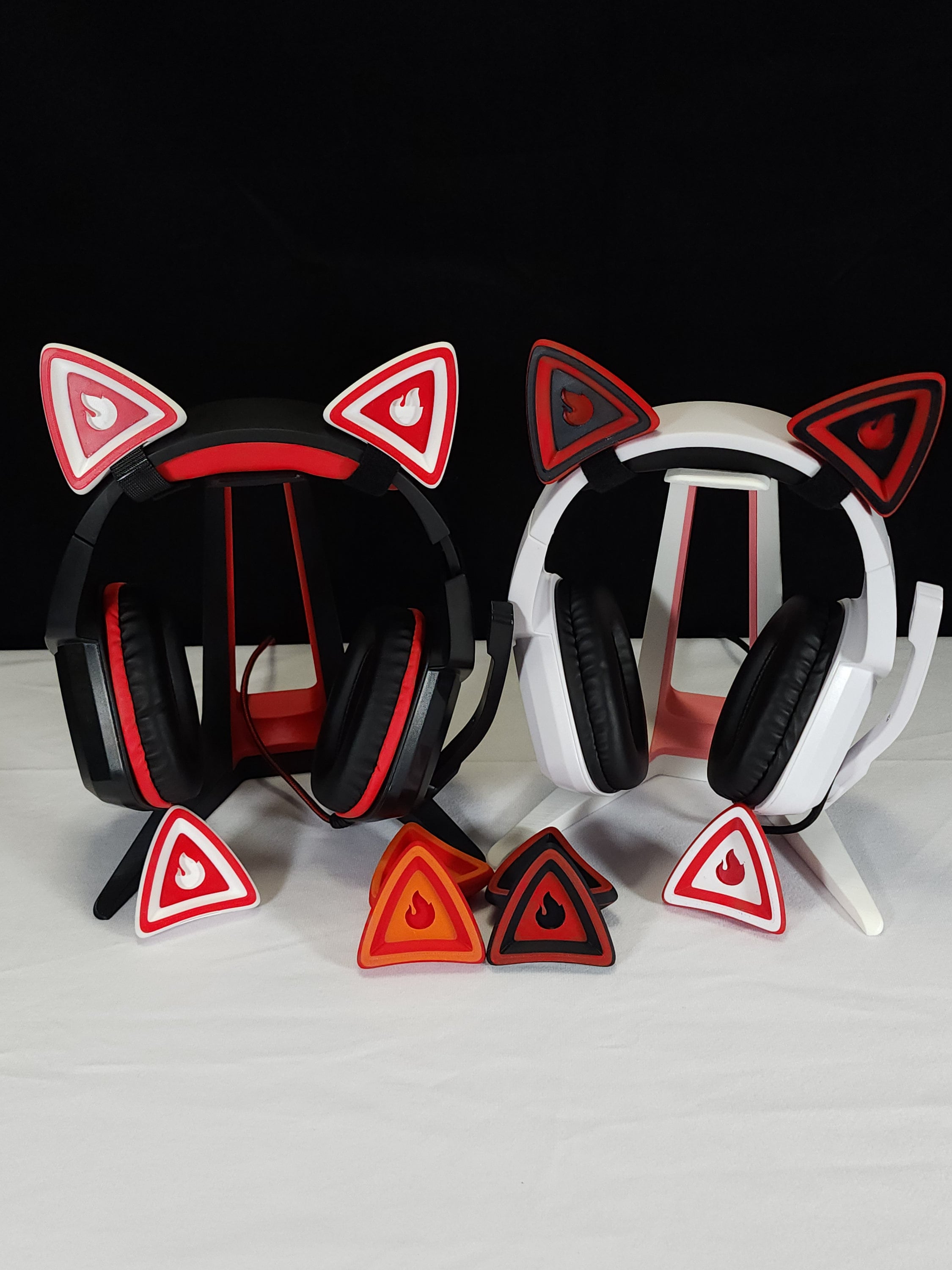 Cat Ears With Flame for Headphones, Headsets, and Hair Bands in ...
