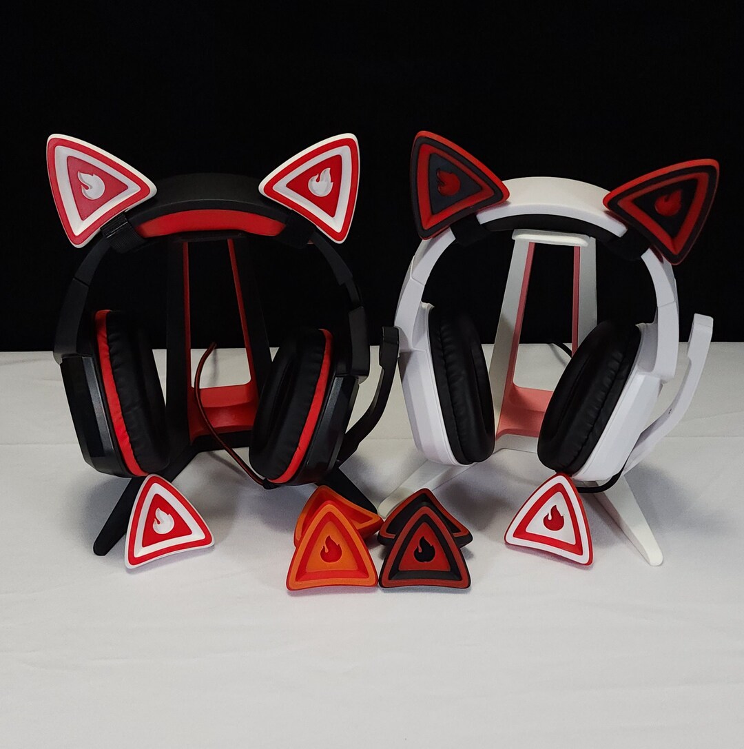 Cat Ears With Flame for Headphones, Headsets, and Hair Bands in ...