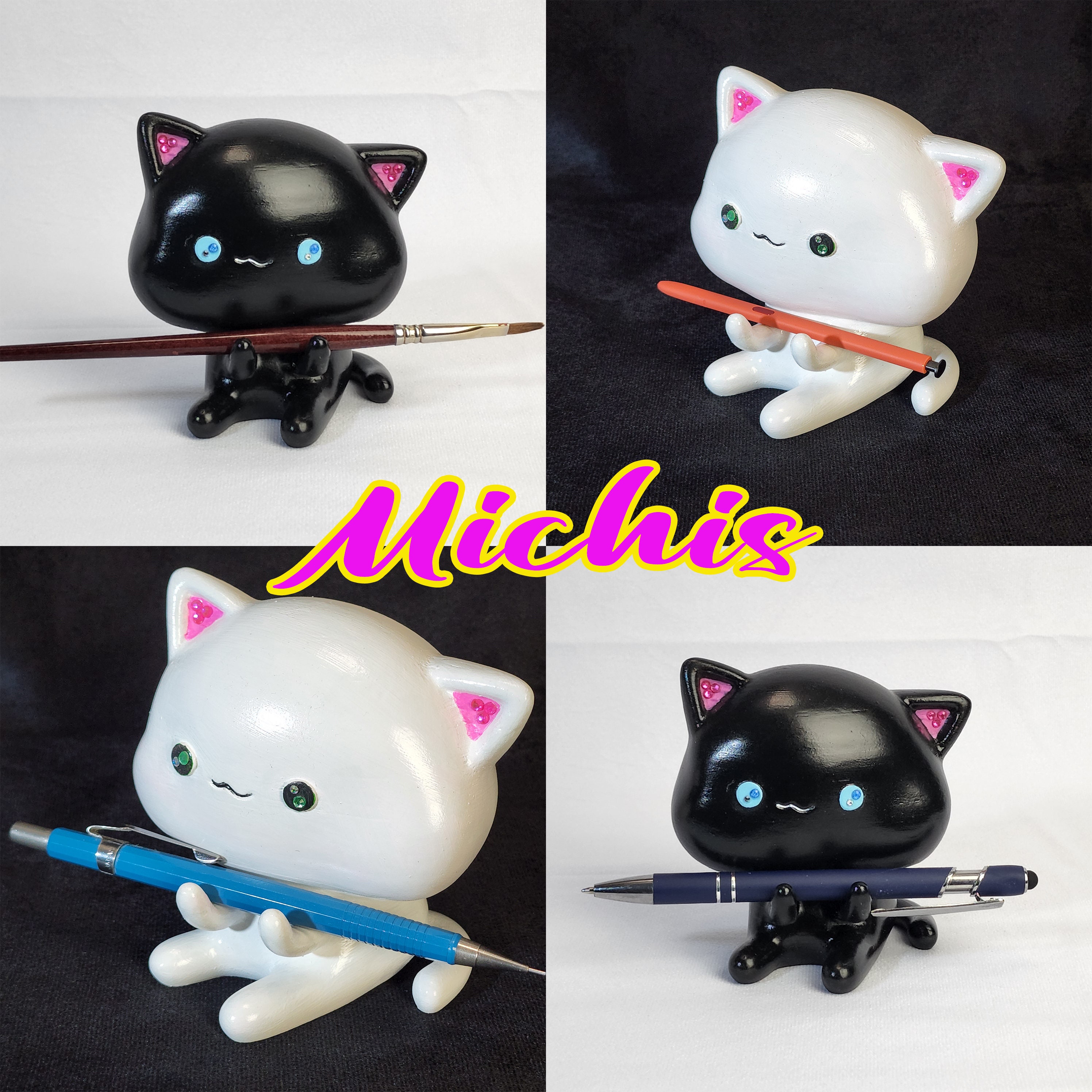 Michis Apple Pencil Holder Cat Pencil Pen Stylus Holder - Etsy