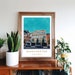 Hudson Building Manchester Blue Sky Print - Graphic Urban Skyline ...
