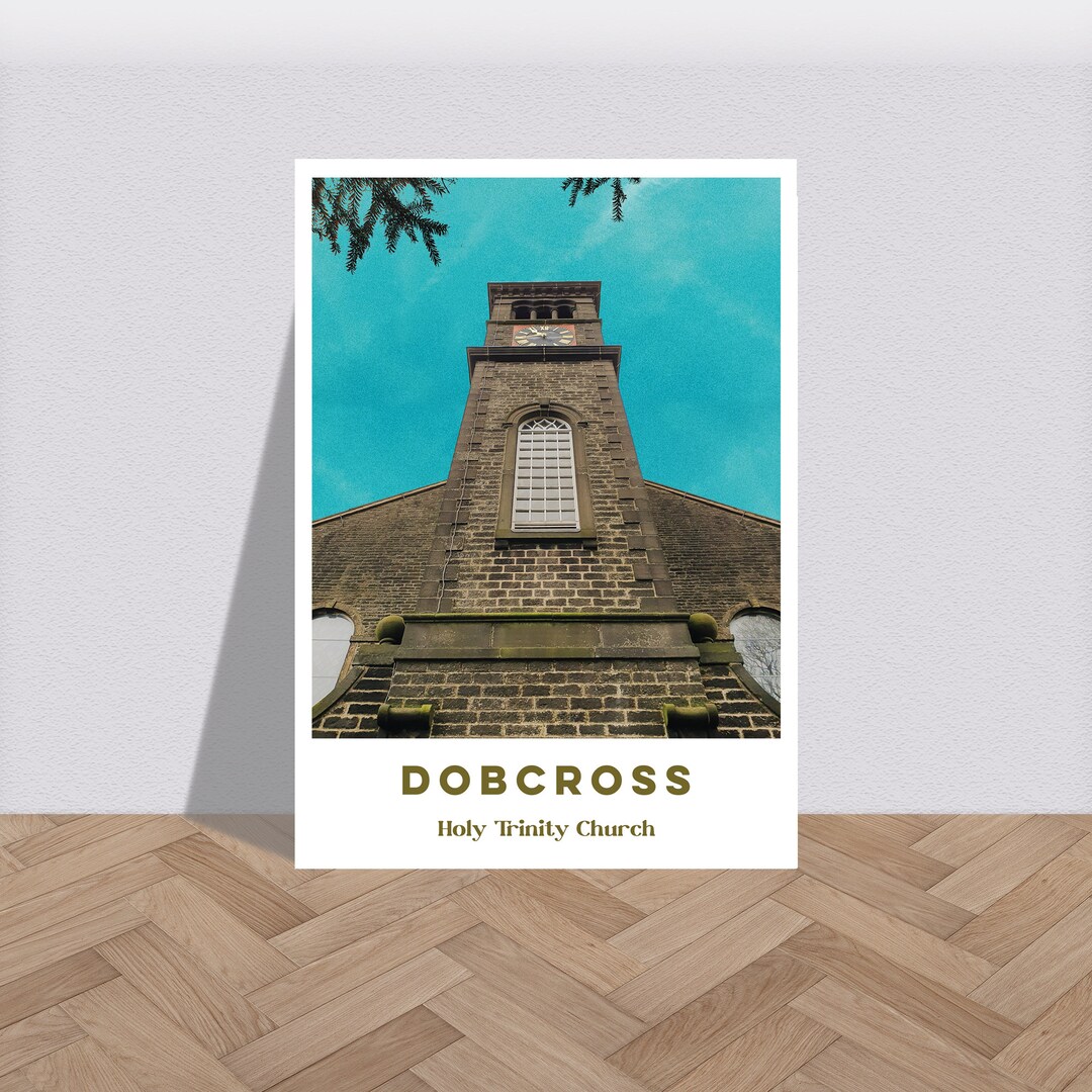 Holy Trinity Church Dobcross Saddleworth Blue Sky Print - Graphic ...