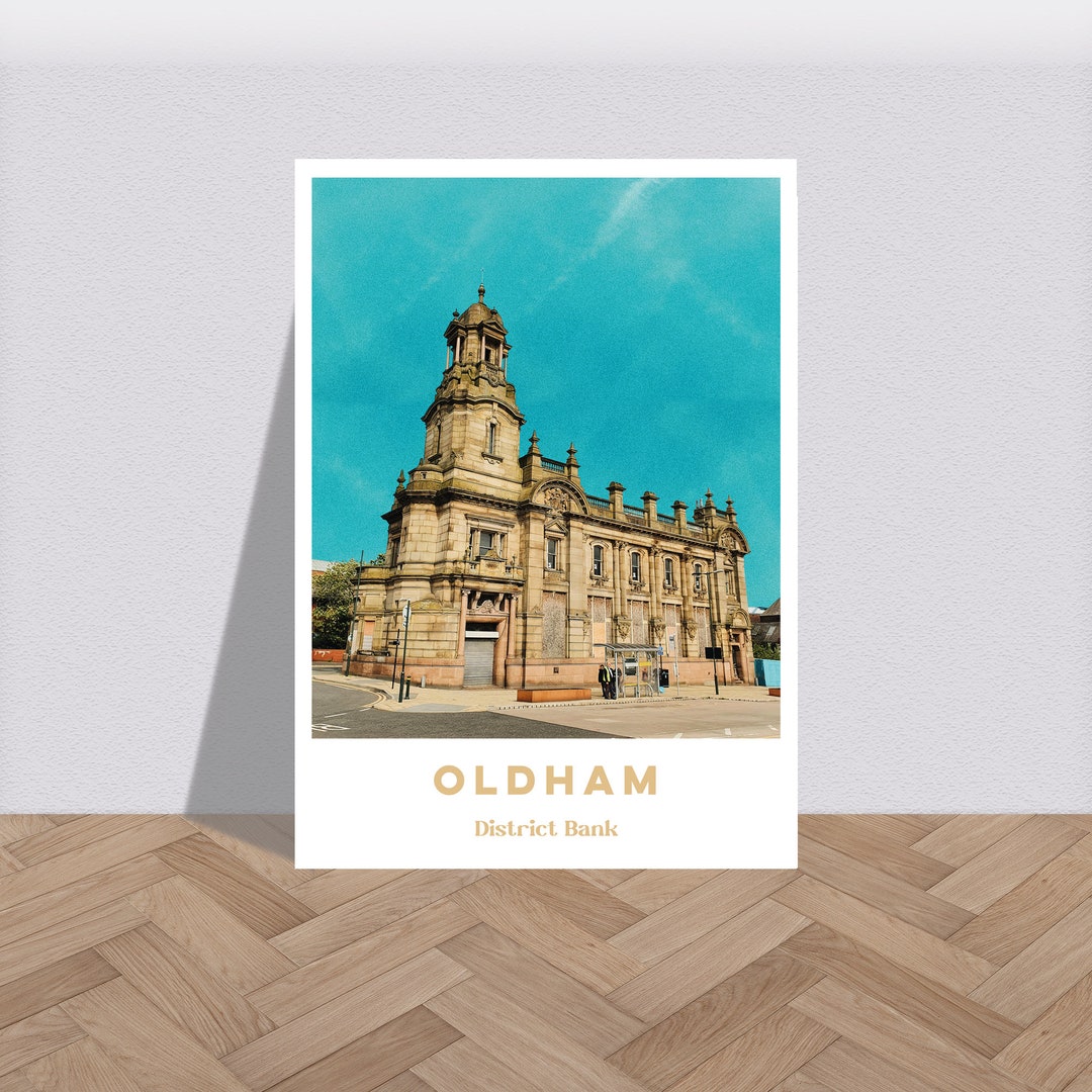 District Bank Oldham Manchester Poster Print Wall Art - Etsy