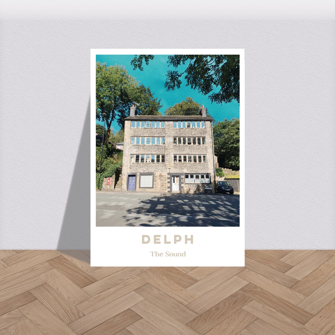 The Sound Delph Saddleworth Blue Sky Print - Graphic Village Poster ...