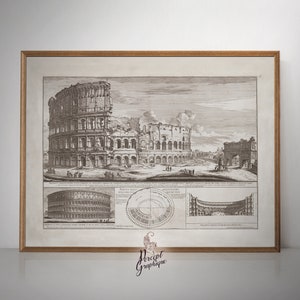 Set of Colosseum Ink Etchings Instant Digital Download | Roman Greek ...