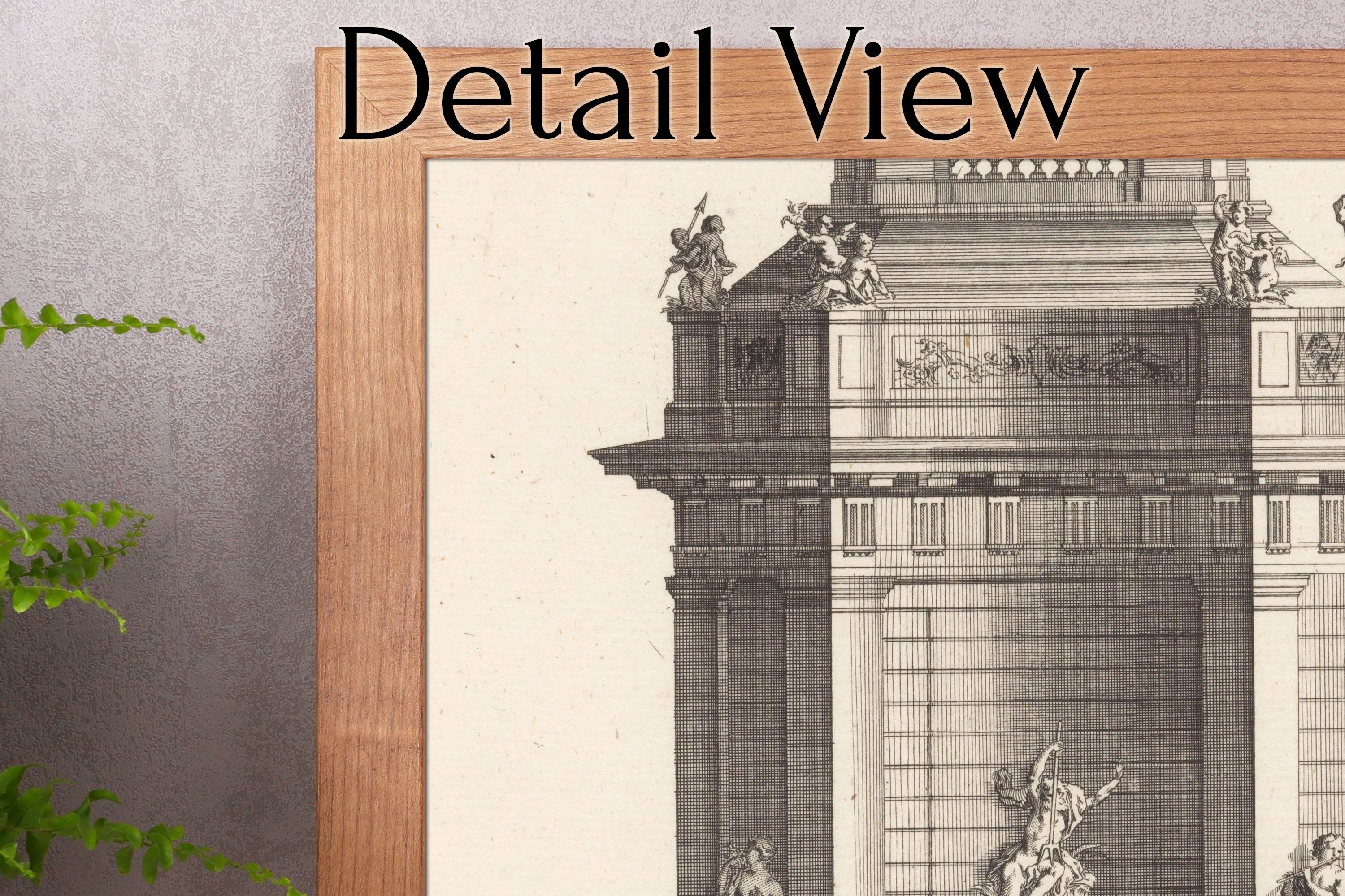 Parisian Architectural Drawing Set | Blueprint Antique Illustration Art ...