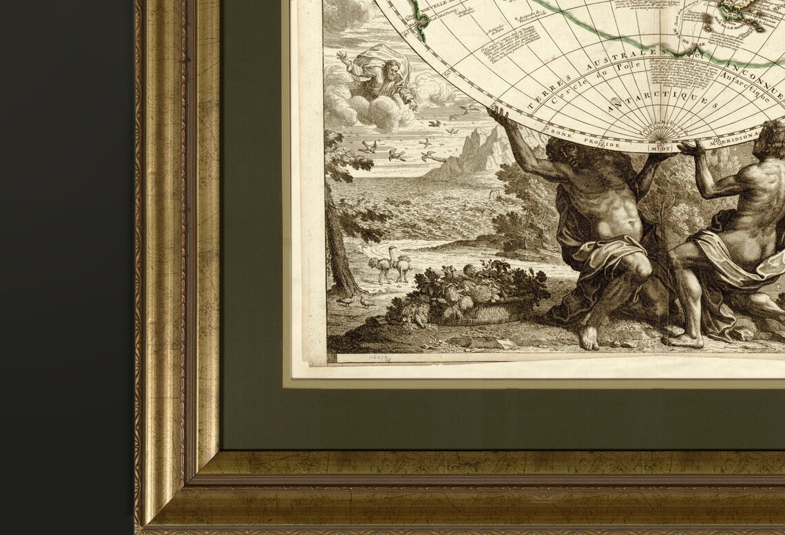 Gorgeous Antique Oversized World Map Large Vintage - Etsy