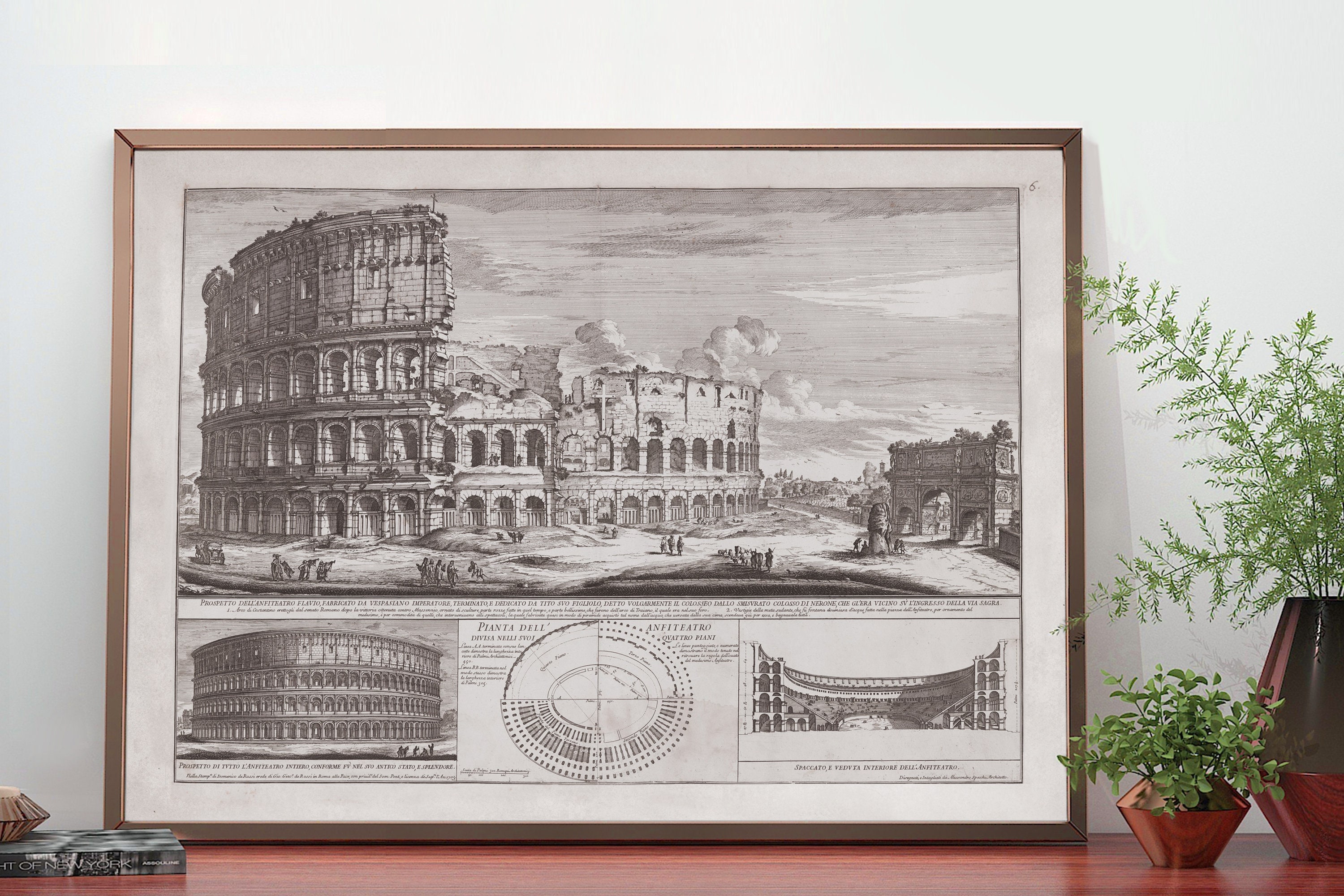 Set of Colosseum Ink Etchings Instant Digital Download Roman Greek ...