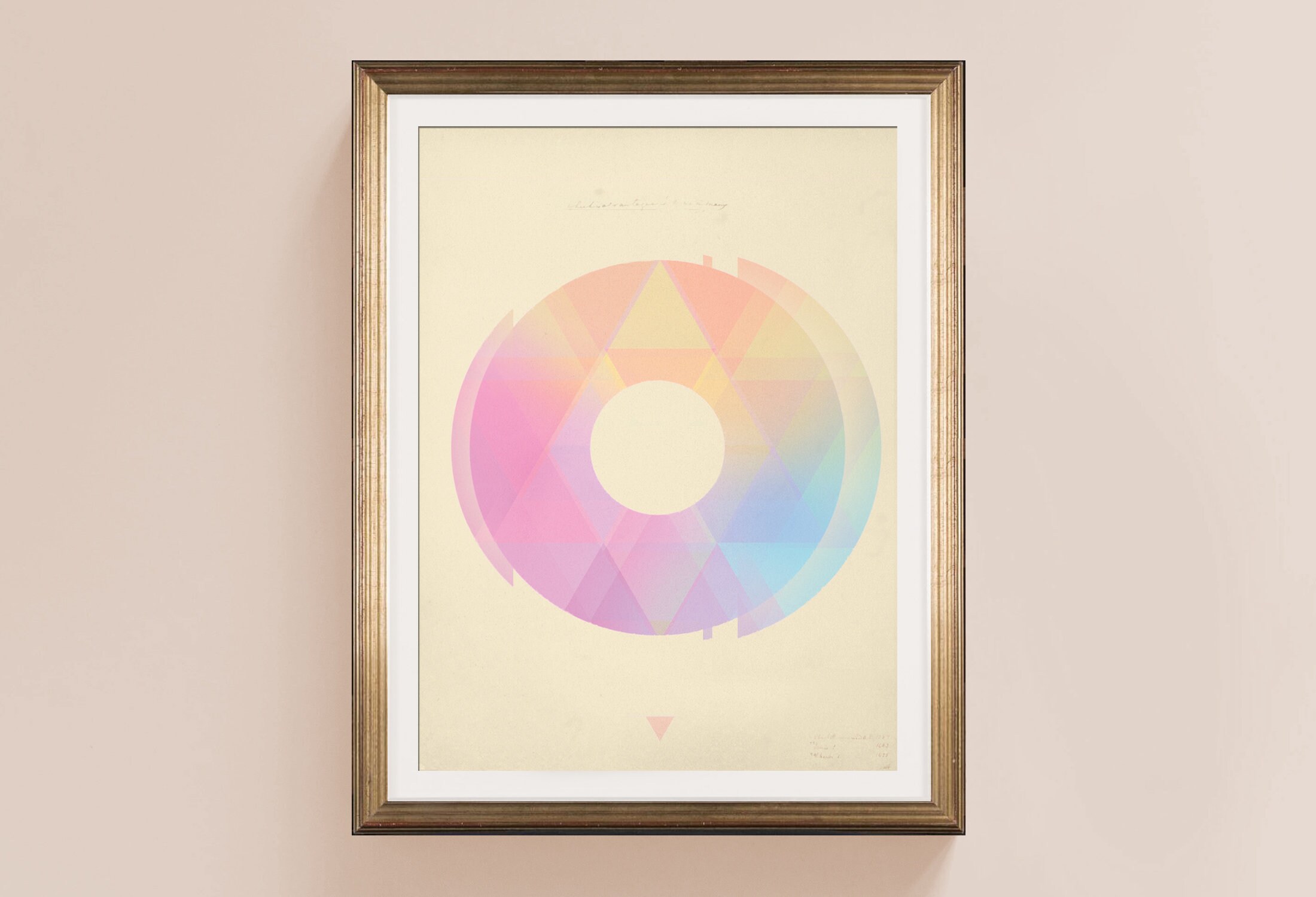 Retro Color Wheel Unique Shapes Instant Download Graphic Abstract Wall ...