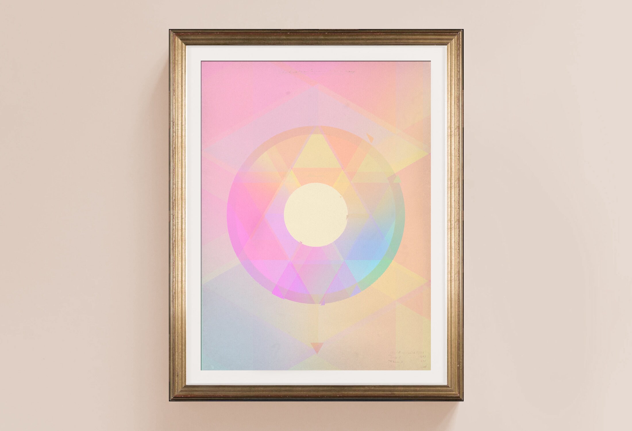 Retro Color Wheel Unique Shapes Instant Download Graphic Abstract Wall ...