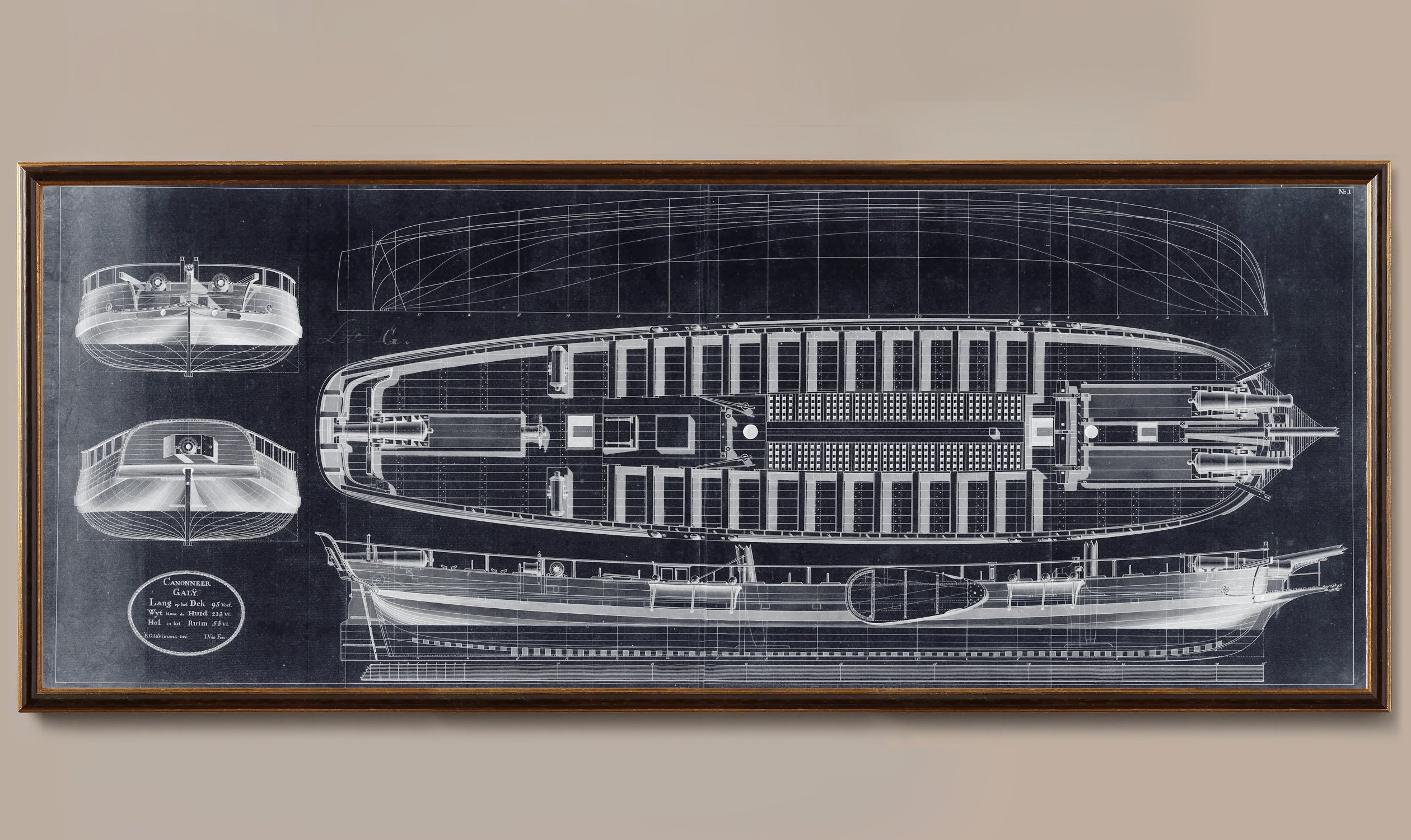 Vibrant Ship Blueprint Instant Download Historic Antique Illustration ...