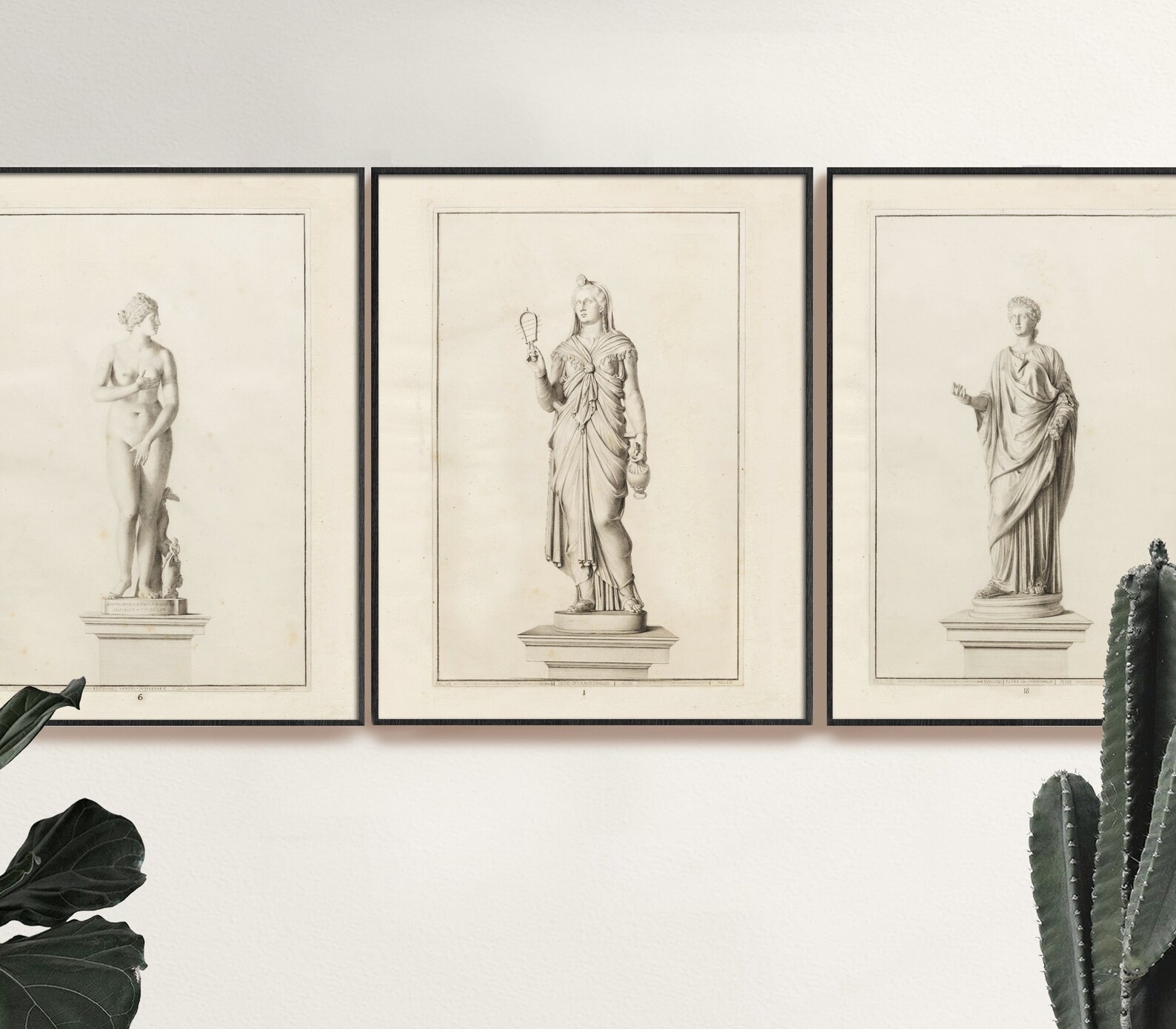 Set of 3 Roman Greek Drawings Instant Download | Classical Minimalist ...