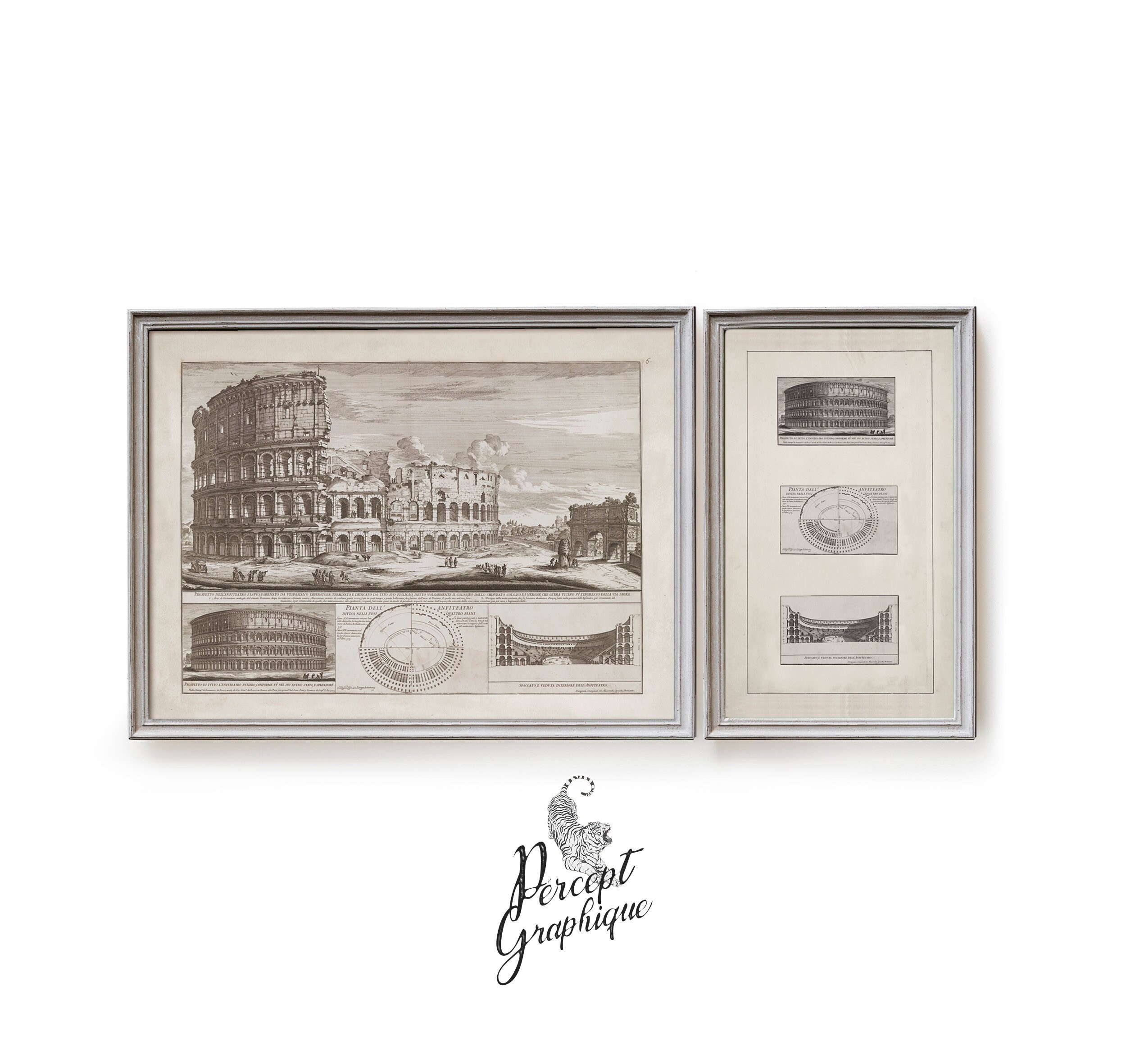 Set of Colosseum Ink Etchings Instant Digital Download Roman Greek ...