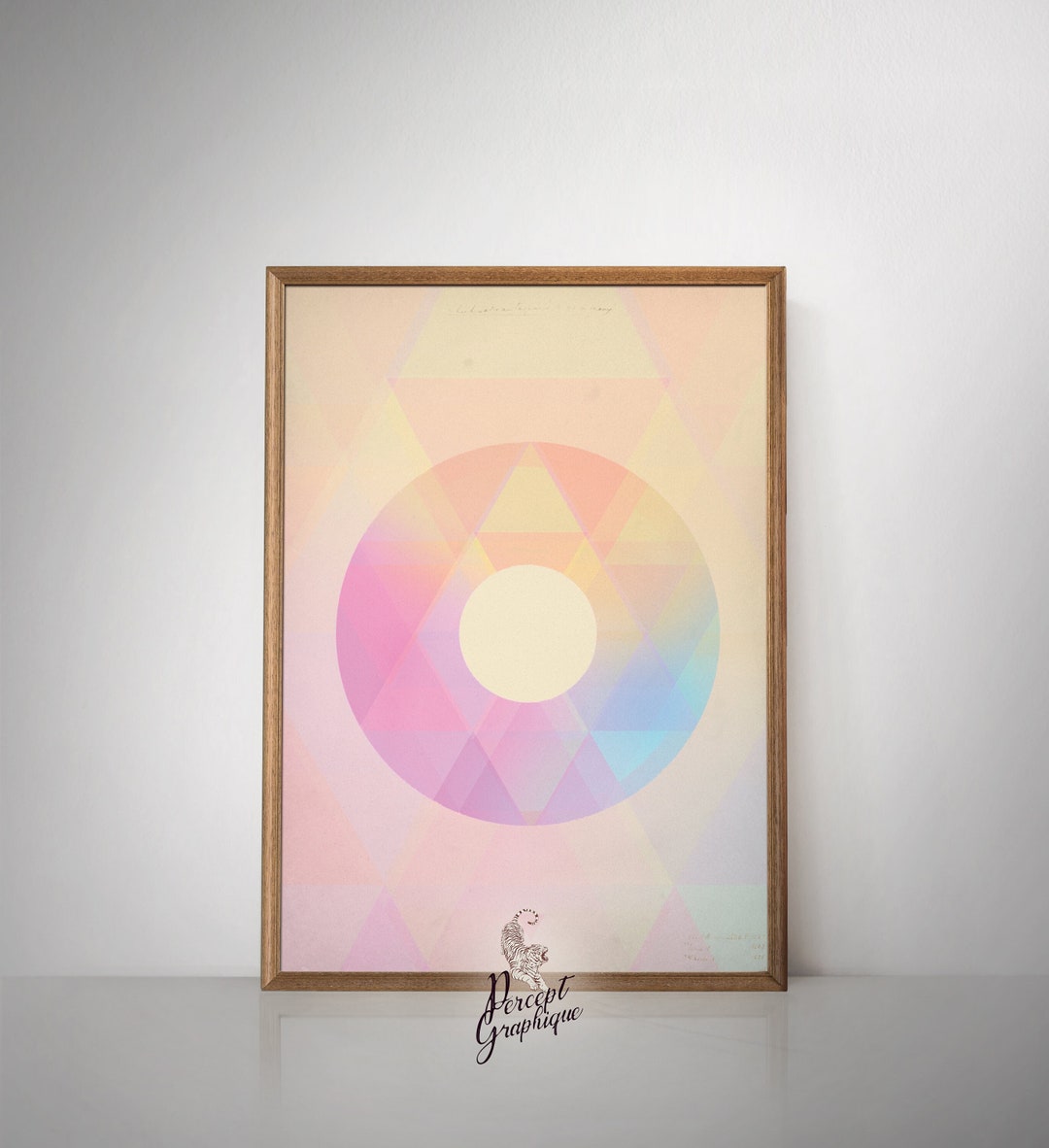 Retro Color Wheel Unique Shapes Instant Download Graphic Abstract Wall ...