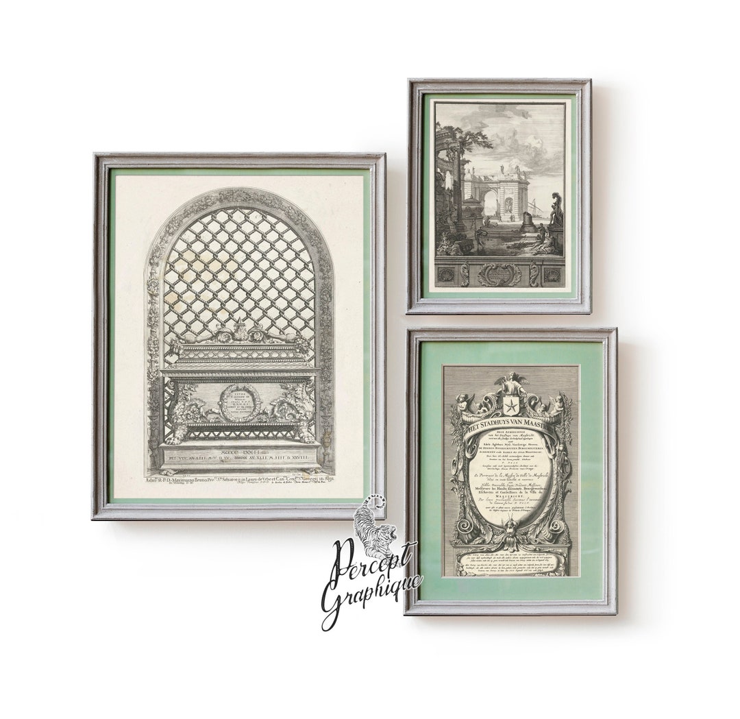Rare Book Plate Set of Etchings Instant Download | French 1800s ...