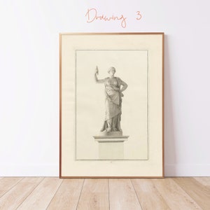 Set of 3 Classical Drawings Instant Download | Feminine Classical Greek ...