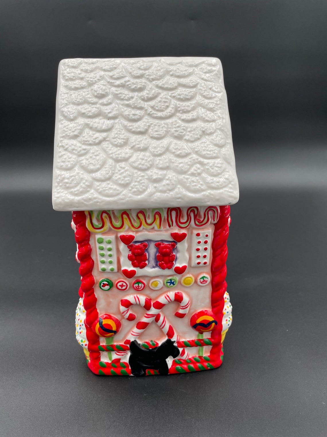 Vintage MSRF INC Holiday Gingerbread House Cookie Jar 10 - Etsy