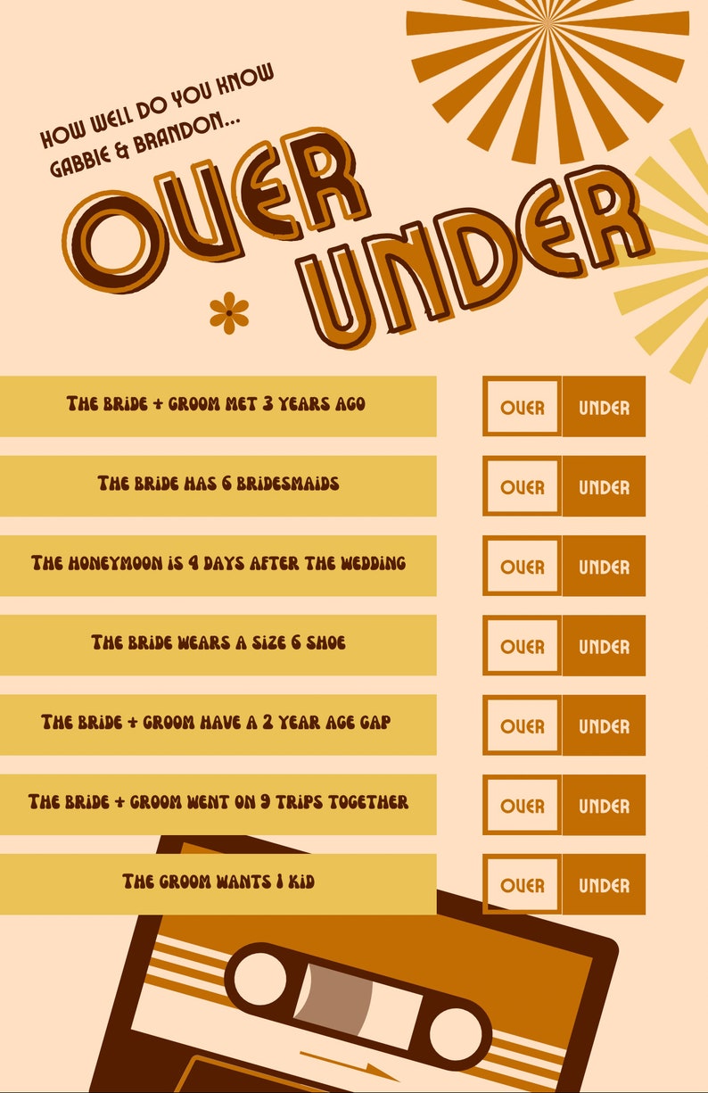 Retro Engagement Party Game - Etsy