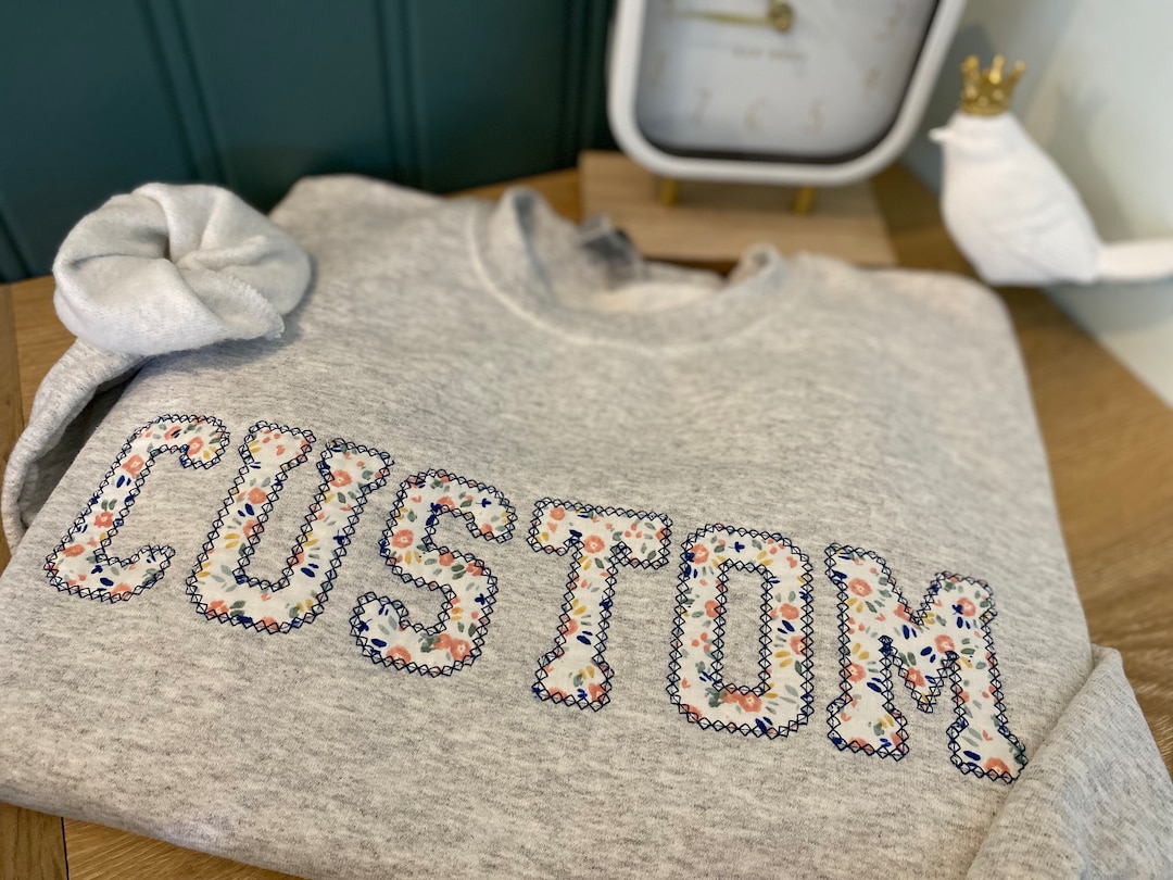 Custom Embroidered Appliqué Sweatshirt, Personalized Christmas Gifts ...