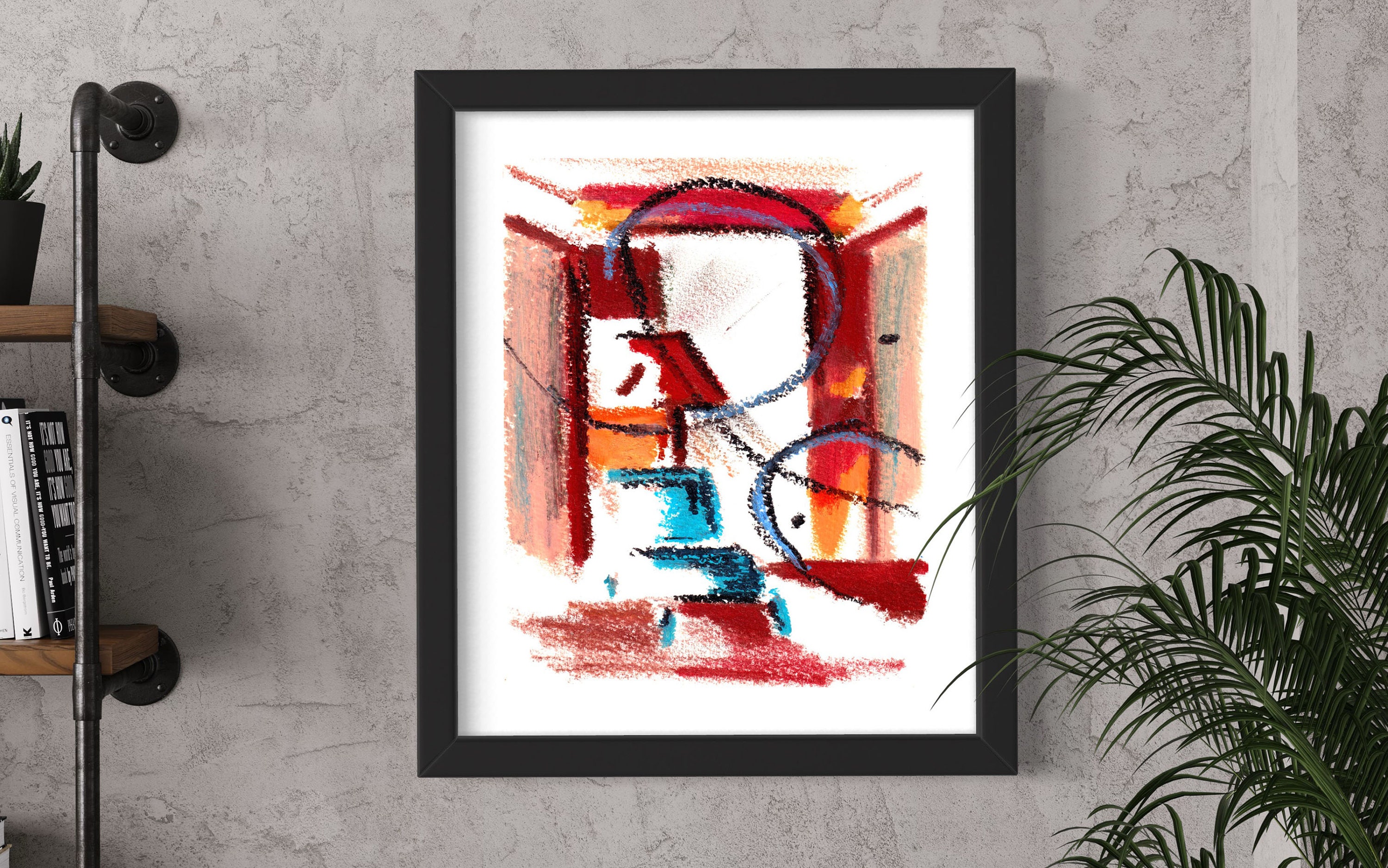 Abstract Oil Pastel Drawings