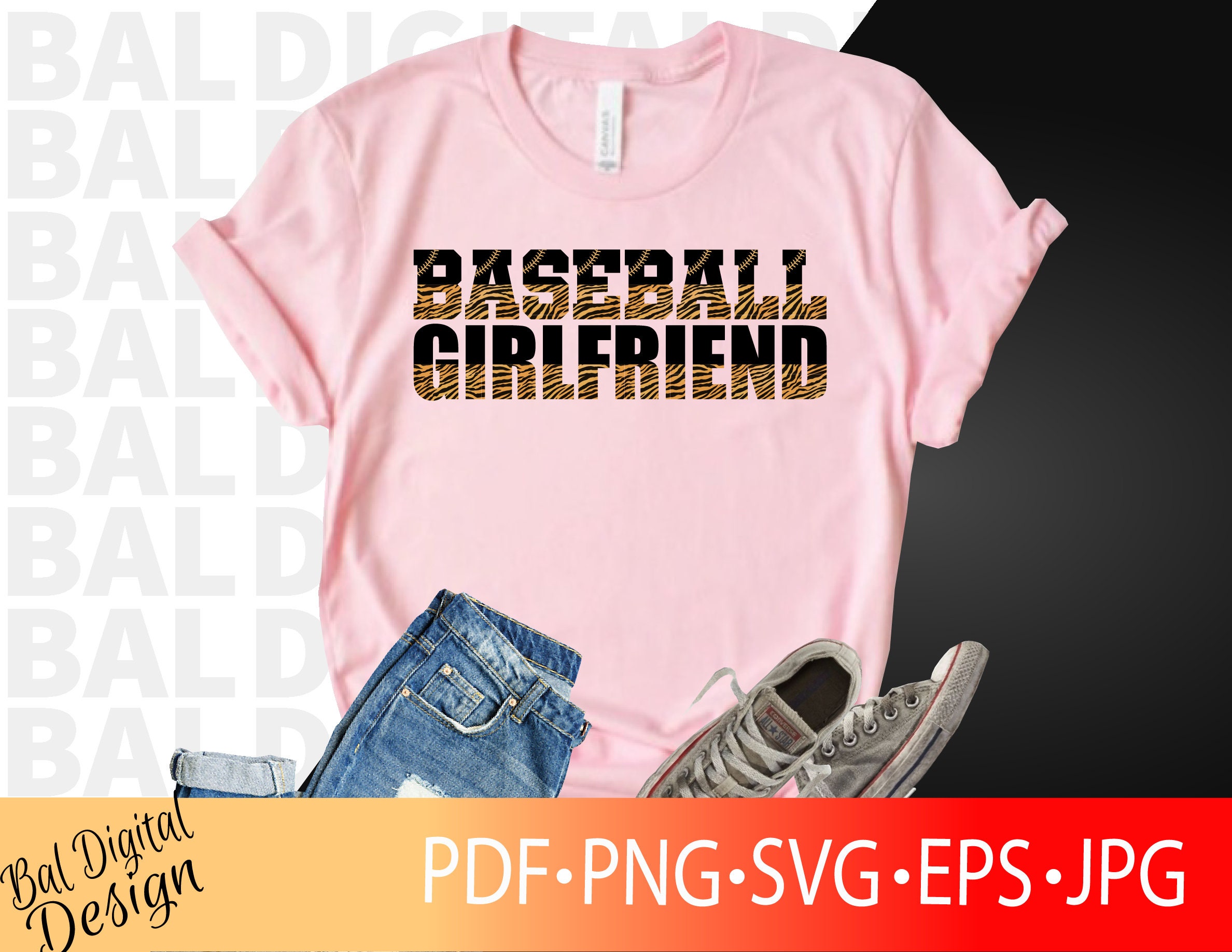 Baseball Girlfriend Leopard Svg, Baseball Girlfriend Vector Png ...