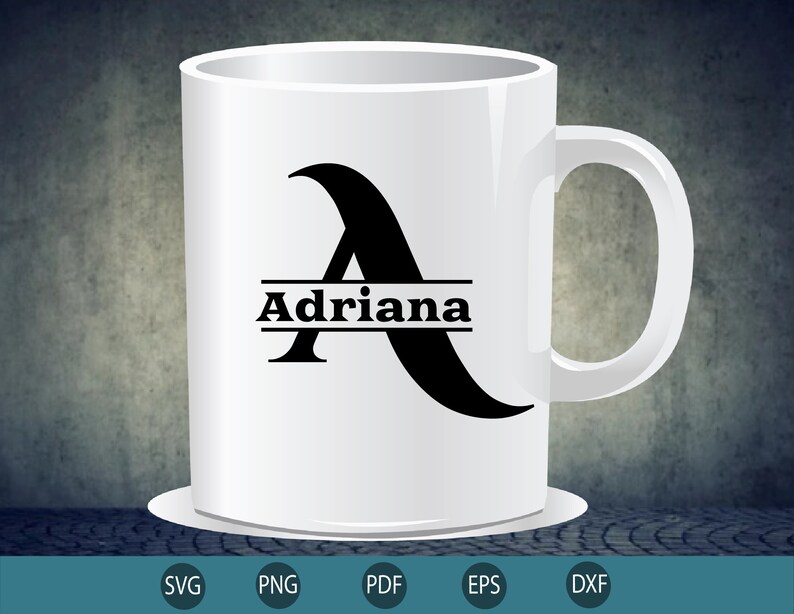 Split Monogram Alphabet Font Svg, Capital Split Alphabet Dxf, Letter ...