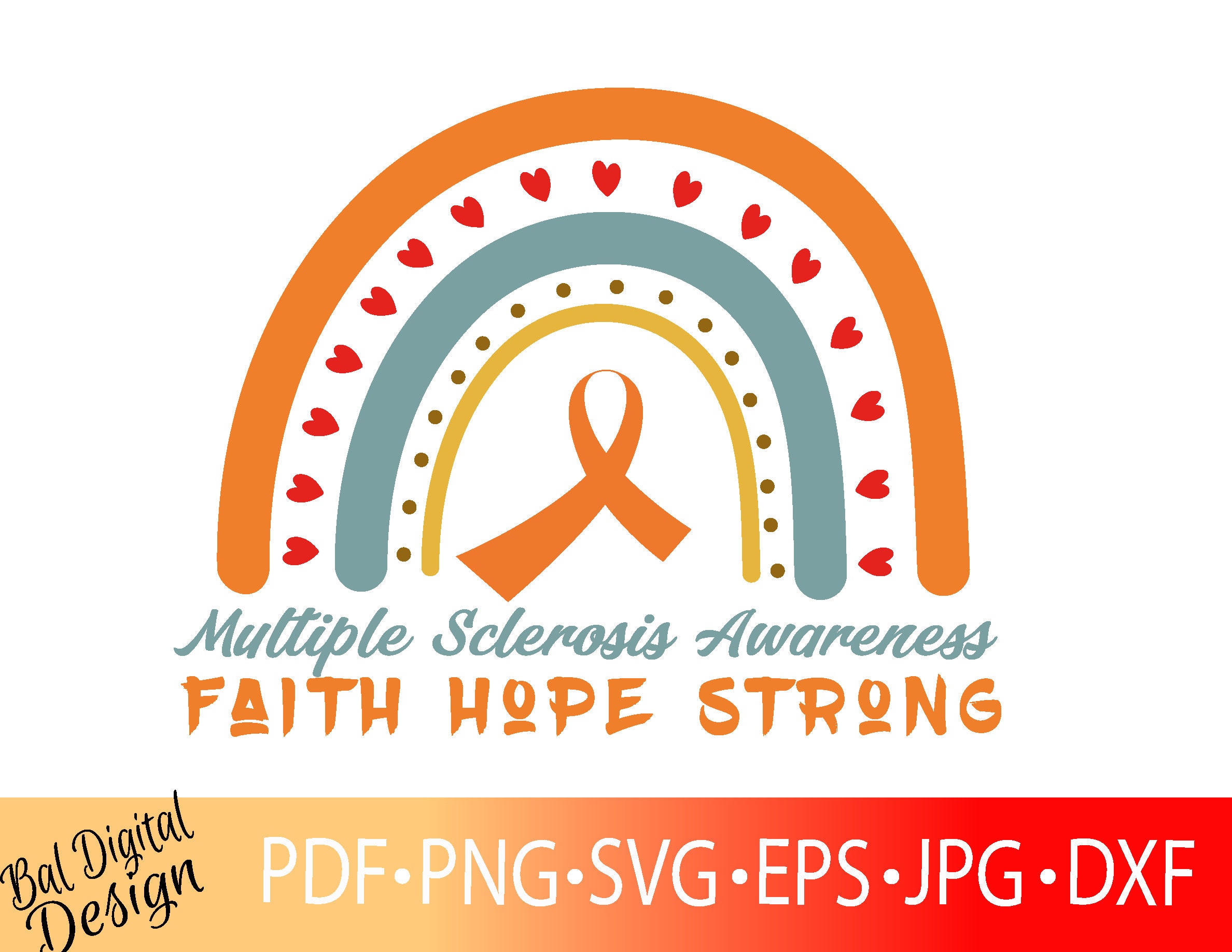 Multiple Sclerosis Awareness Shirt Svg, MS Week Day Pin Badge Reel Png ...