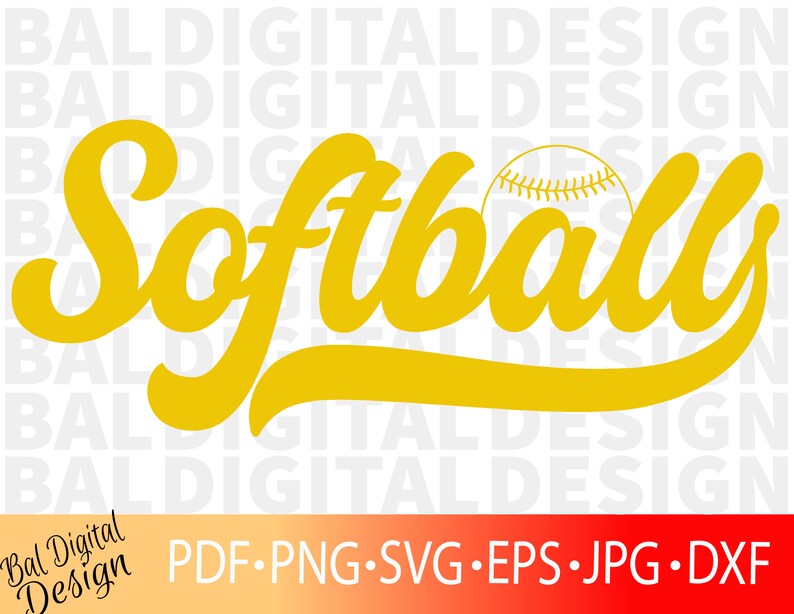 Softball Game Day SVG: Shirt Clipart, Cricut & Silhouette (digital ...