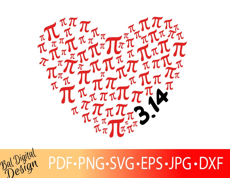 Happy Pi Day Heart Love SVG - Teacher Math Gift Inpire Me PNG - School ...