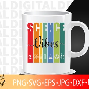 Science Vibes Teacher Shirt SVG PNG: Chemistry Clipart (digital Files ...