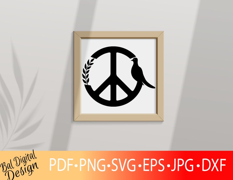 Peace and Pigeon Symbol Svg, Peace Olive Branch Sign Png, Shirt Wall ...