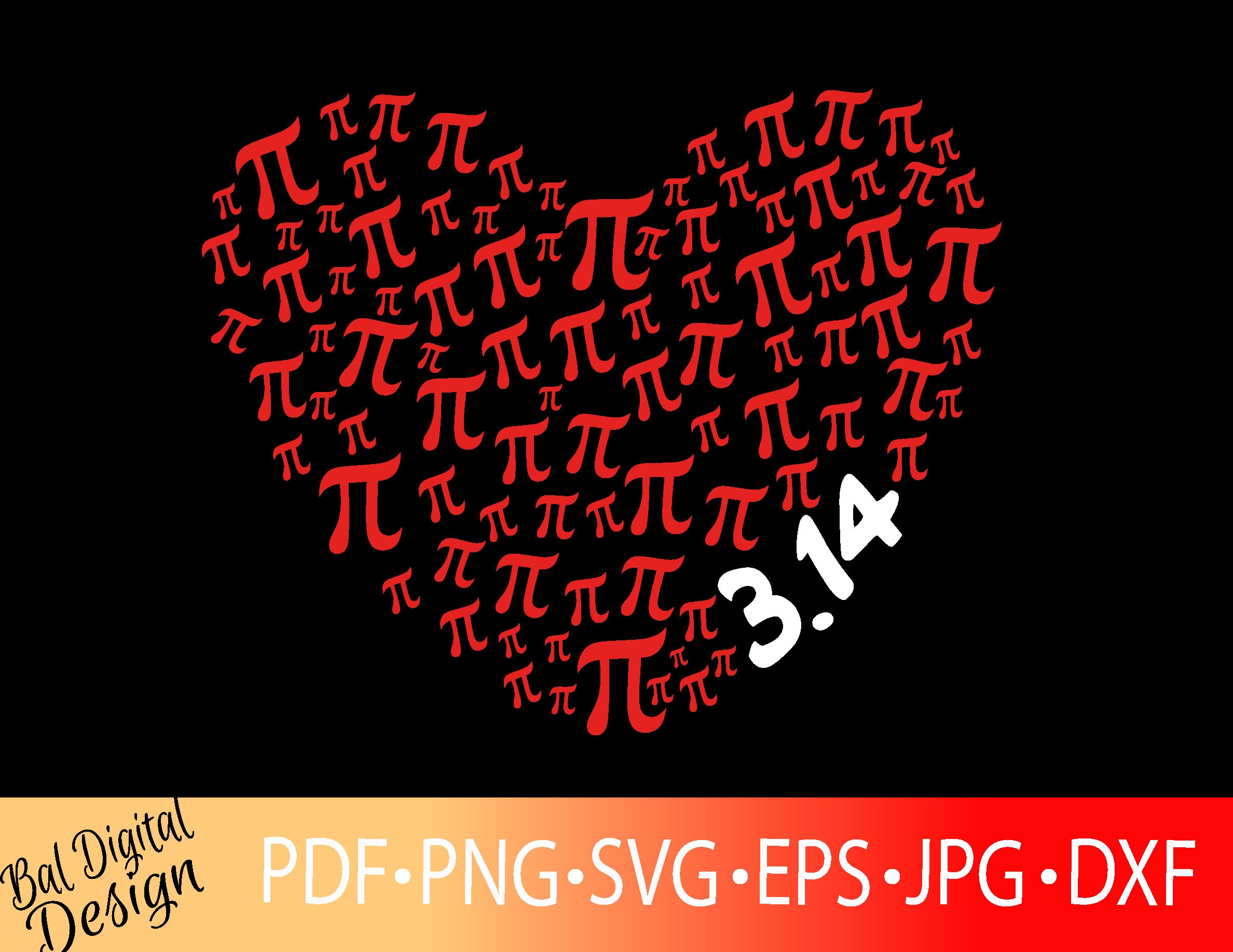 Happy Pi Day Heart Love SVG - Teacher Math Gift Inpire Me PNG - School ...