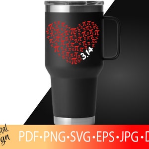 Happy Pi Day Heart Love SVG - Teacher Math Gift Inpire Me PNG - School ...