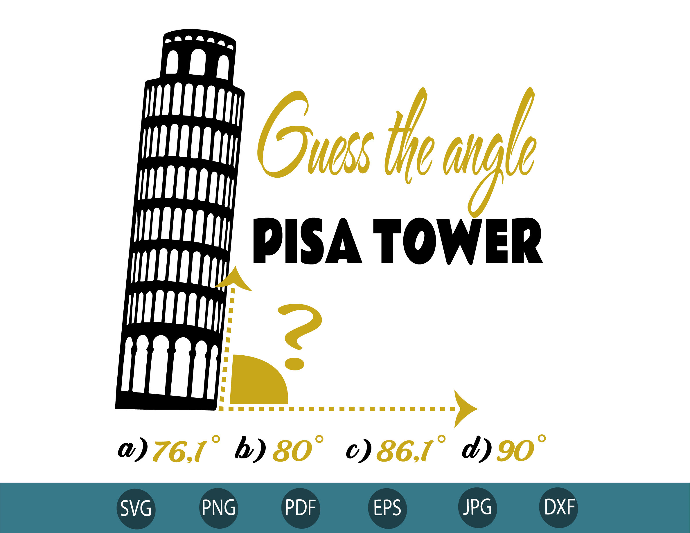 Italy Leaning Tower of Pisa Svg, Funny Education Travel Svg, Joke Pisa ...