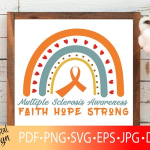Multiple Sclerosis Awareness Shirt Svg, MS Week Day Pin Badge Reel Png ...