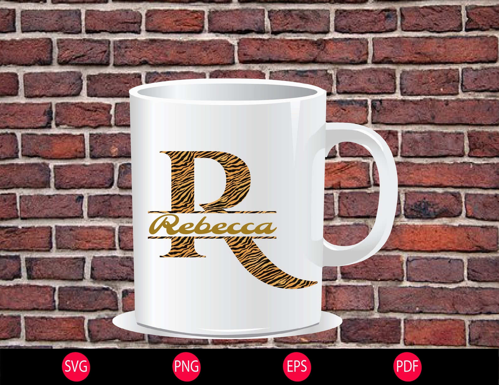 Leopard Split Letters SVG, Leopard Doodle Monogram PNG, Print Split ...