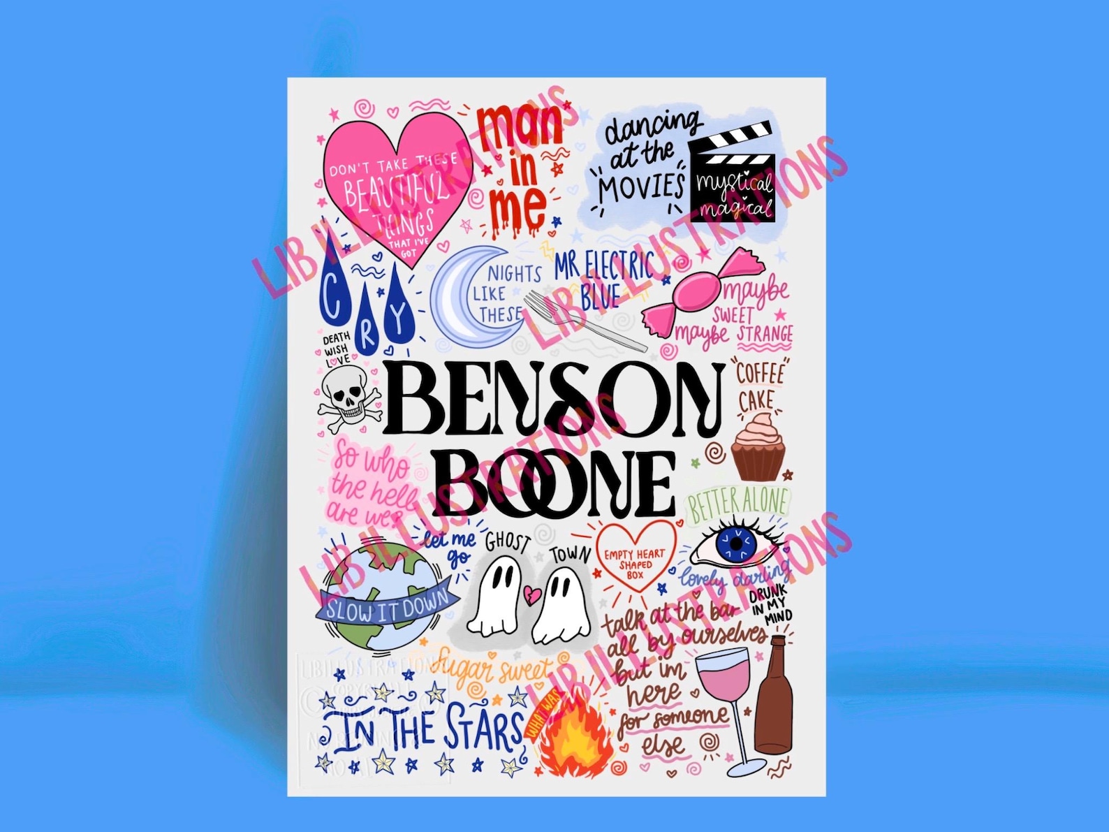 Benson Boone Lyric Print! Benson Boone Unofficial Merch, Benson Boone ...