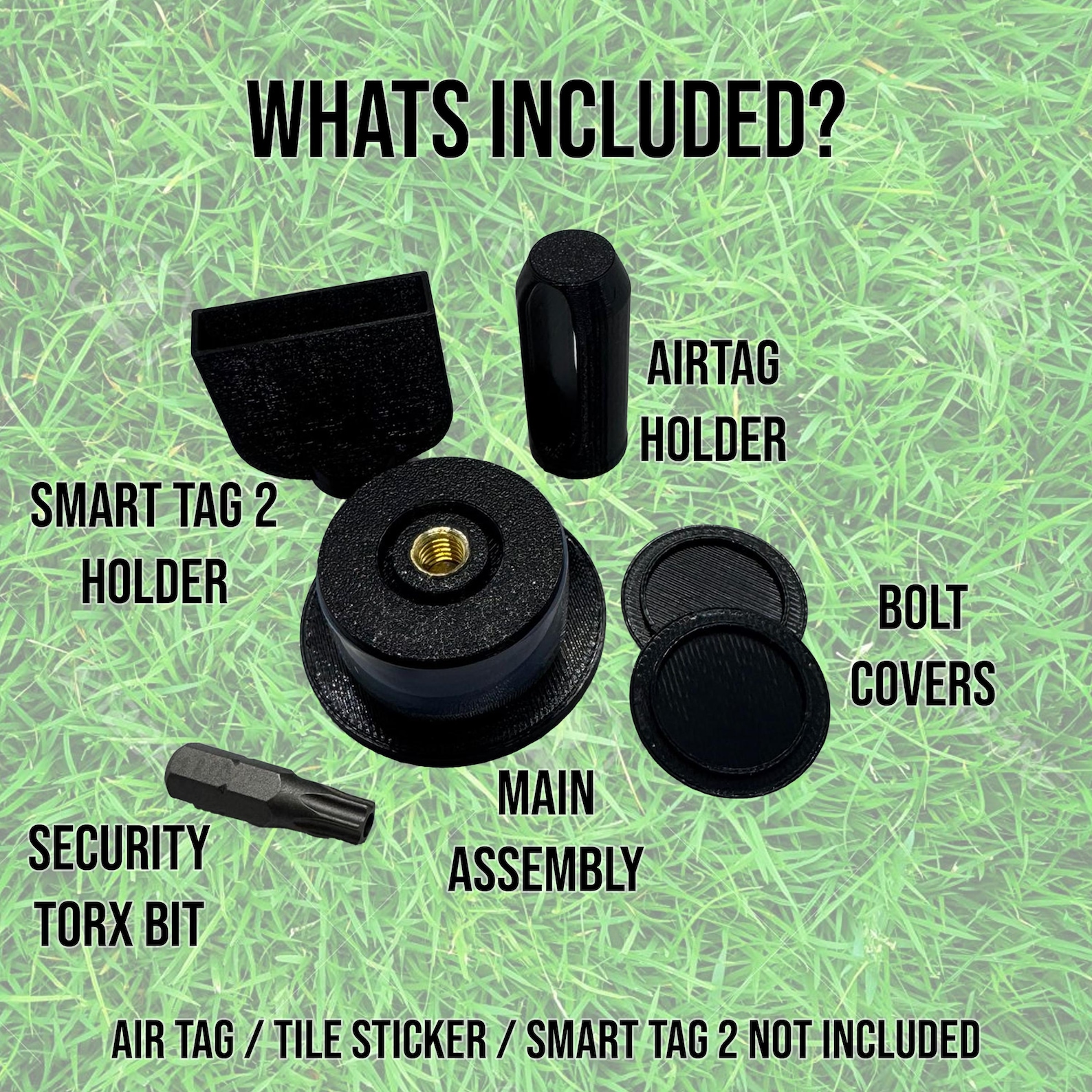 MTB Tracker Holder Kit - Air Tag & Smart Tag 2 + Tile Sticker New ...