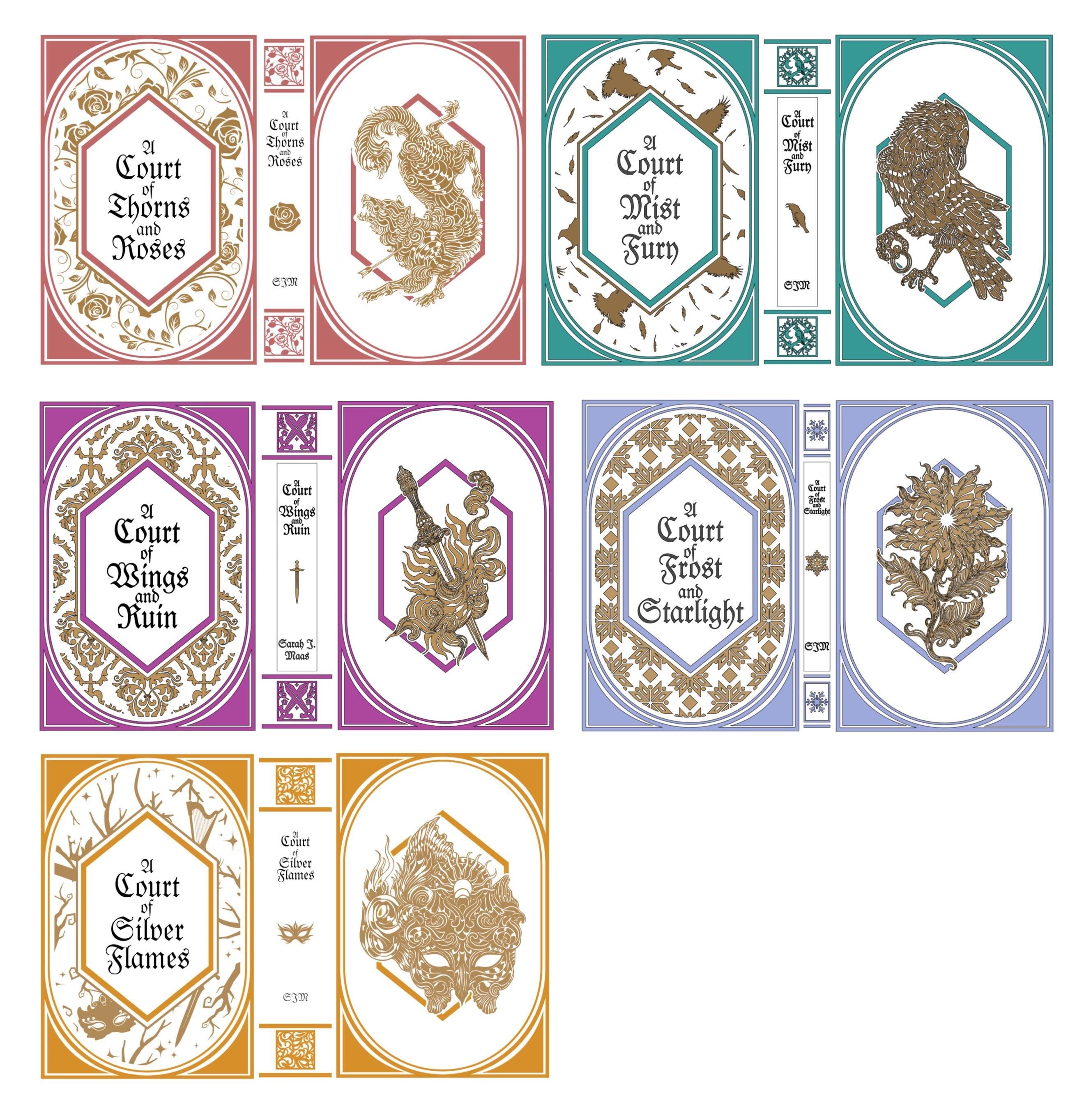 A Court of Thorns and Roses Book Cover Designs Png, ACOTAR, Book ...