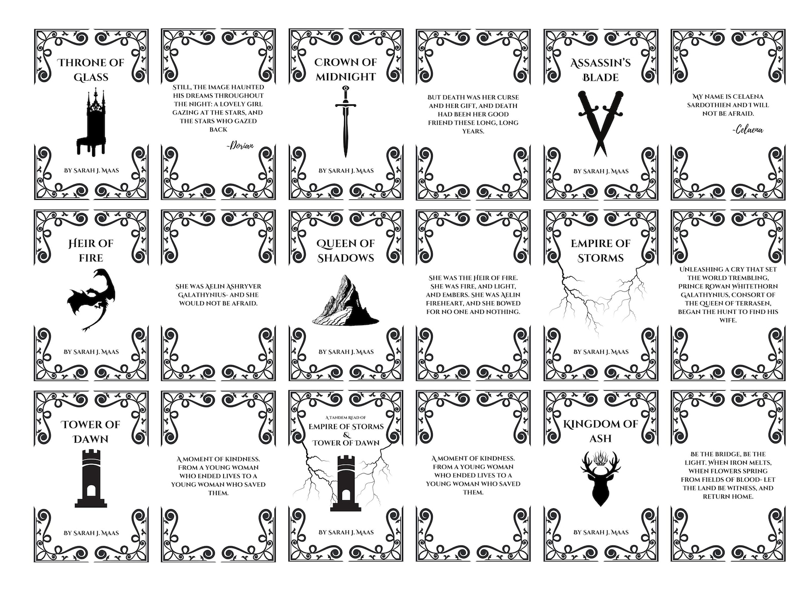 Throne of Glass Series Book Cover Designs Png, TOG Series, Sarah J ...