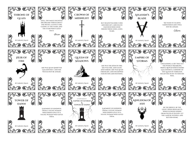 Throne of Glass Series Book Cover Designs Png, TOG Series, Sarah J ...