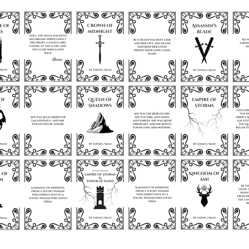 Throne of Glass Series Book Covers - Etsy