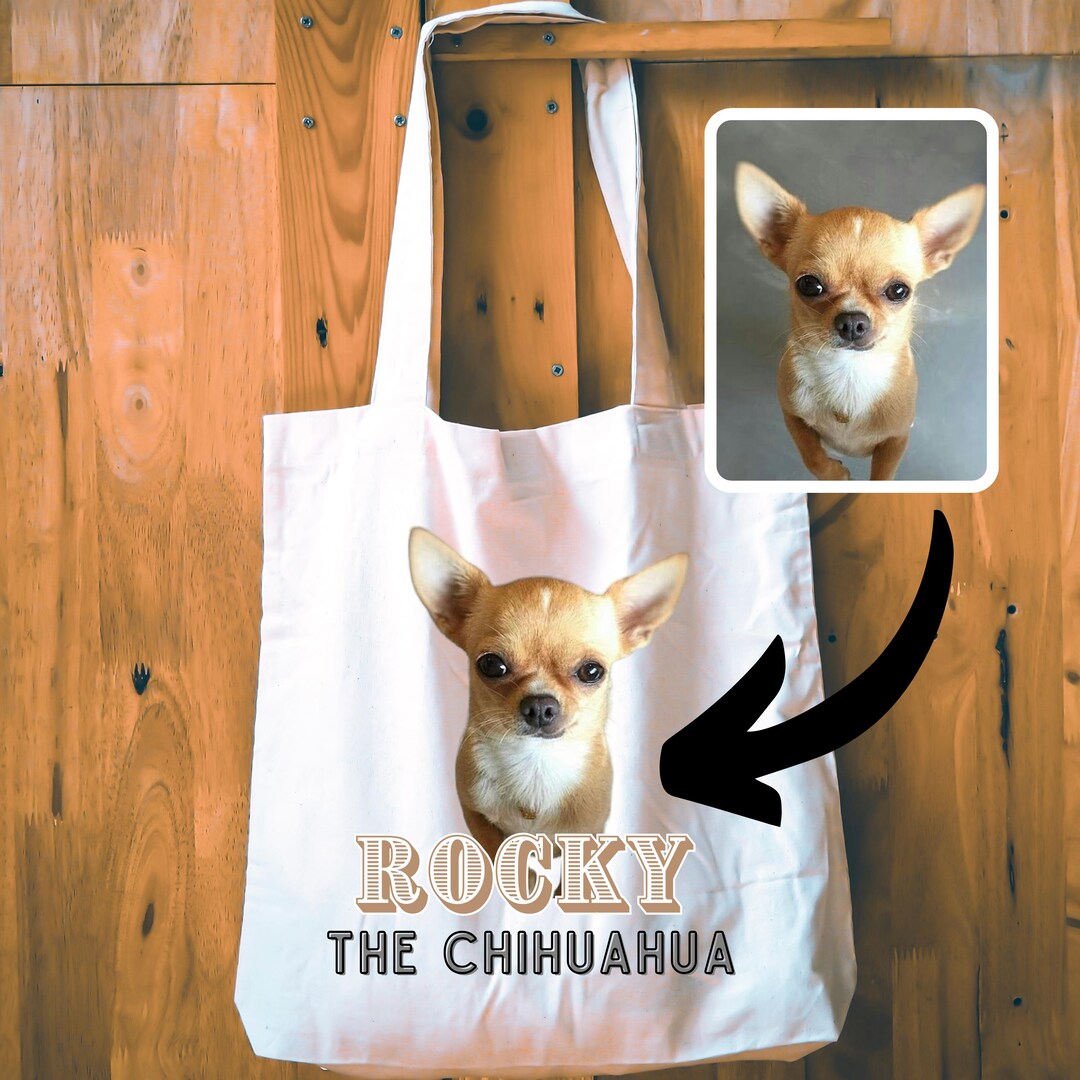 Custom Tote Bag, Design Your Tote, Pet Photo Tote Bag, Canvas Tote ...