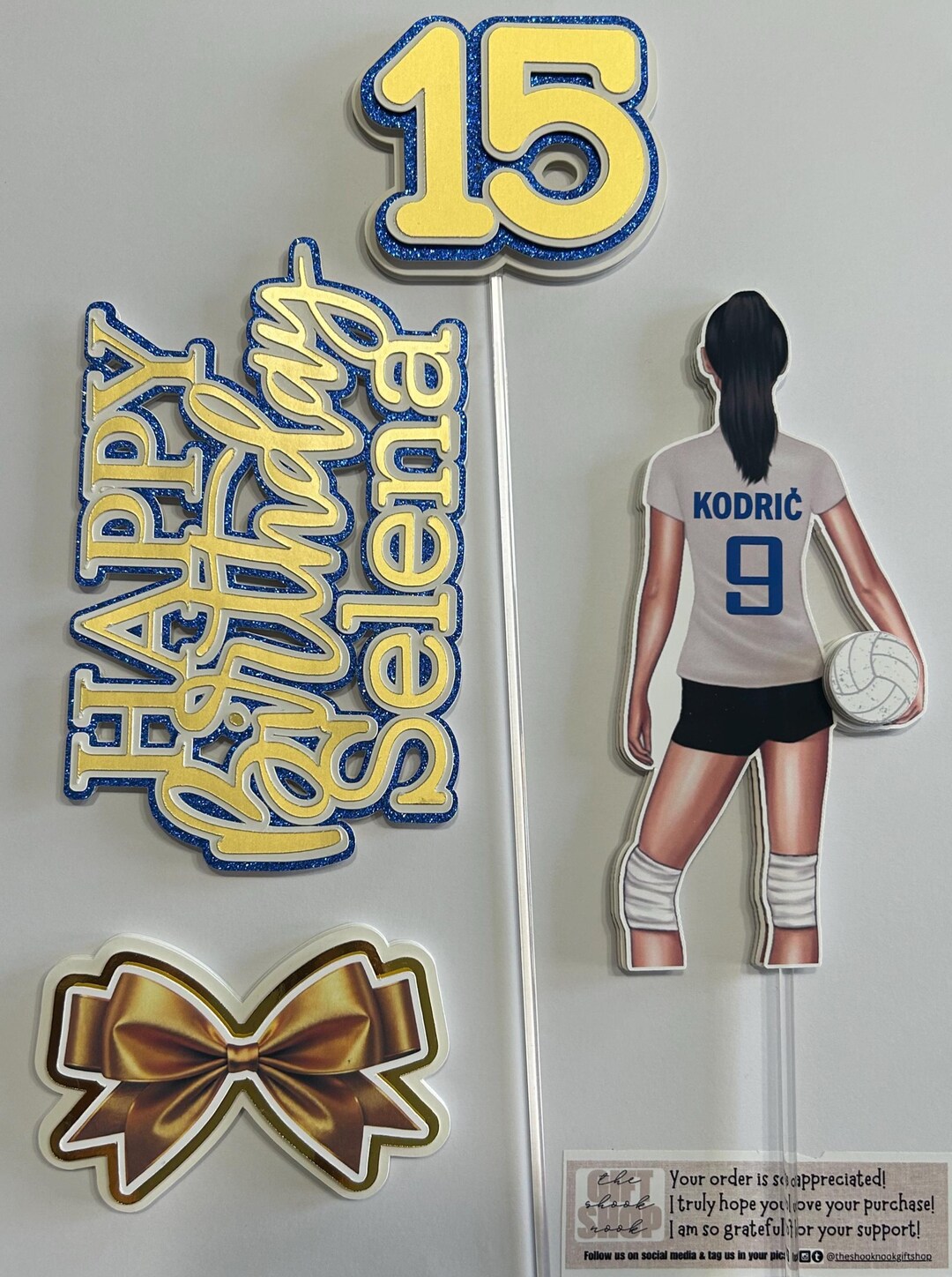Personalized Volleyball Cake Topper: Custom Athlete Birthday Party ...