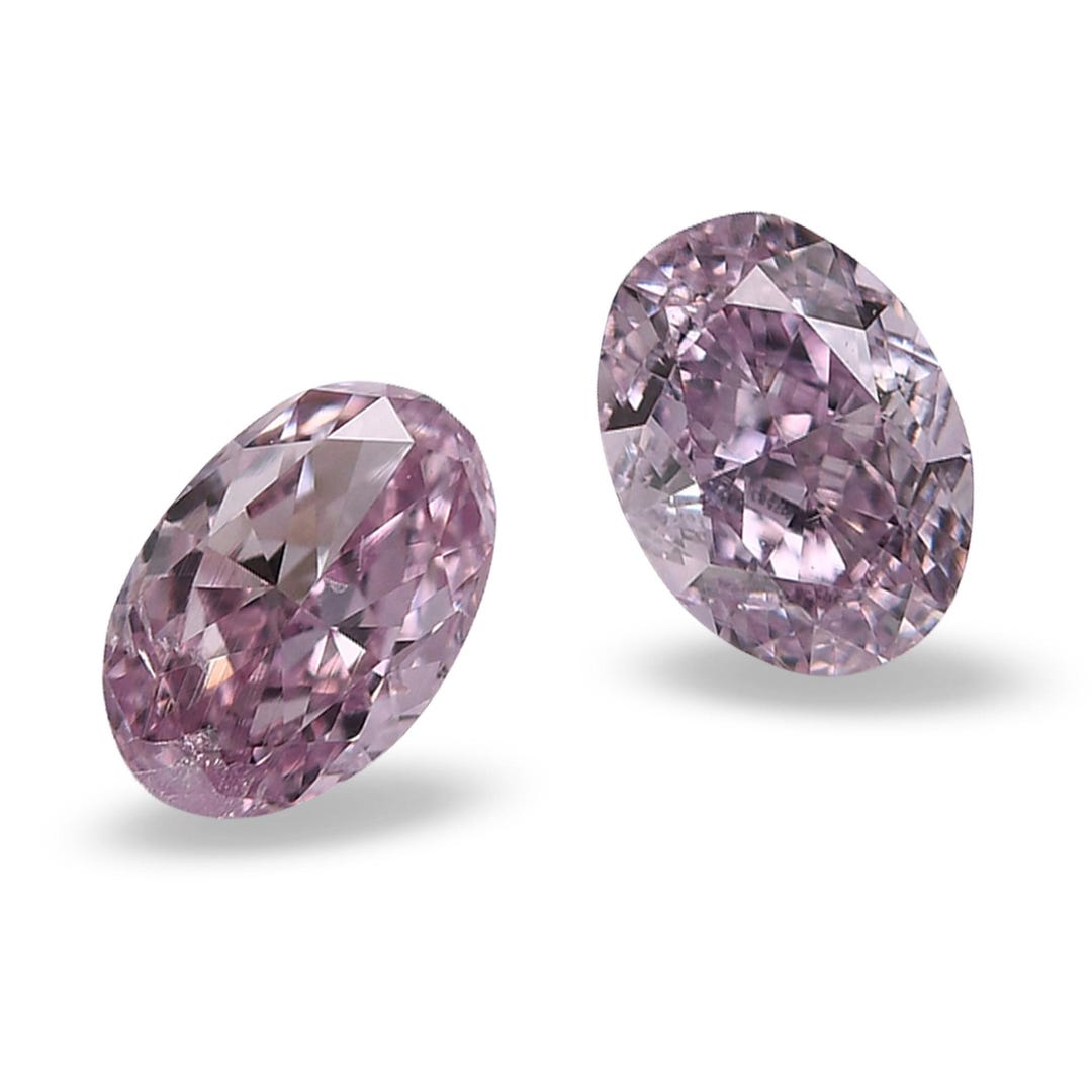 0.51 TCW Fancy Purplish Pink Diamond Oval Cut I1 GIA Certified Diamond ...