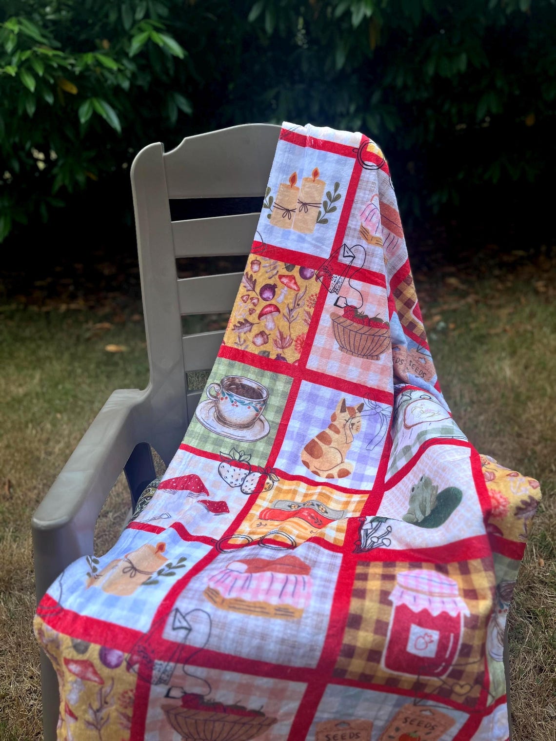 Colorful Patchwork Cottage Core Blanket Grandma's Cozy Throw - Etsy