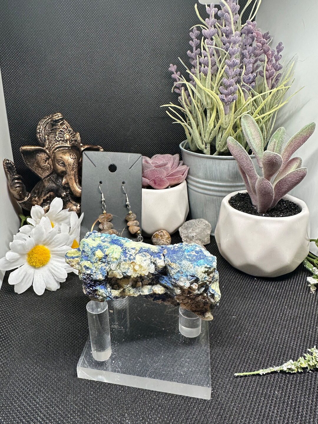 Quartz in Conichcalcite and Azurite - Etsy